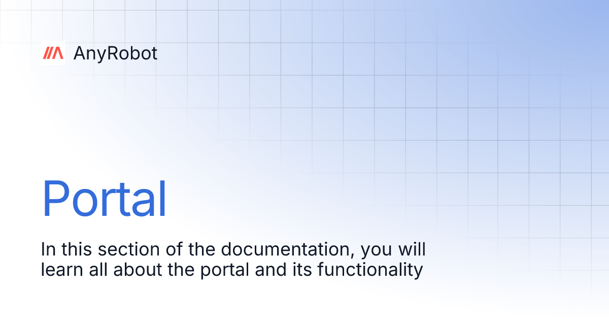 Portal | AnyRobot
